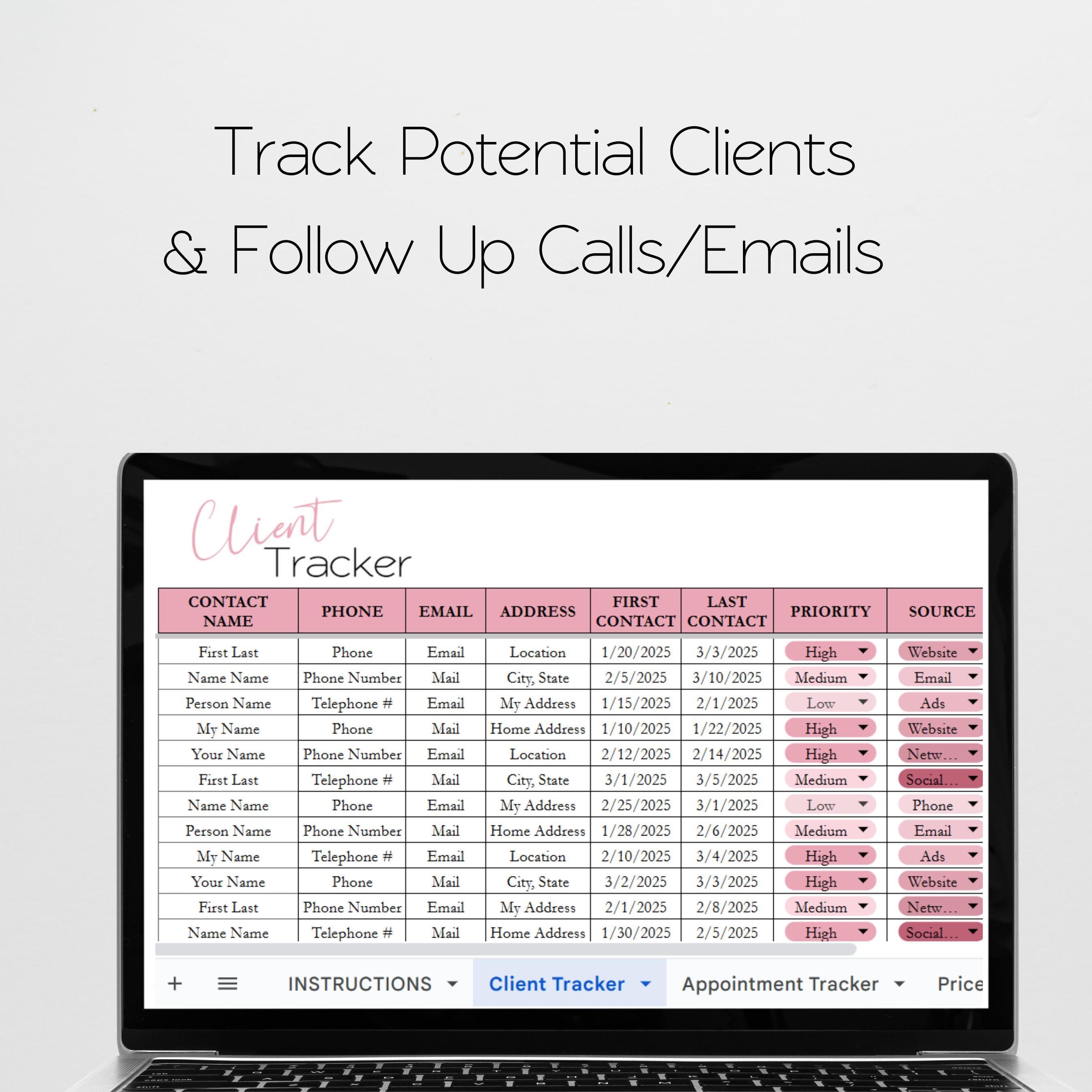 Photography Business Planner Bundle Spreadsheet Template, Photographer ...