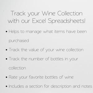 Wine Inventory Template, Wine Collection, Wine List, Inventory Tracker ...