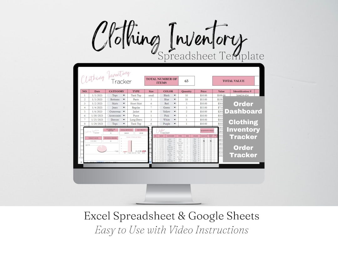 Clothing Inventory Template, Clothing Business Inventory Tracker Log ...