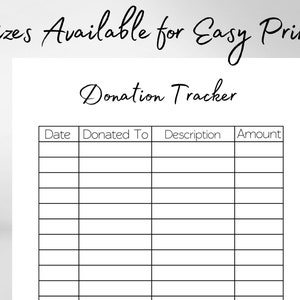 Donation Tracker, Donation Template, Donations Template, Donations Track, Donations Log ...