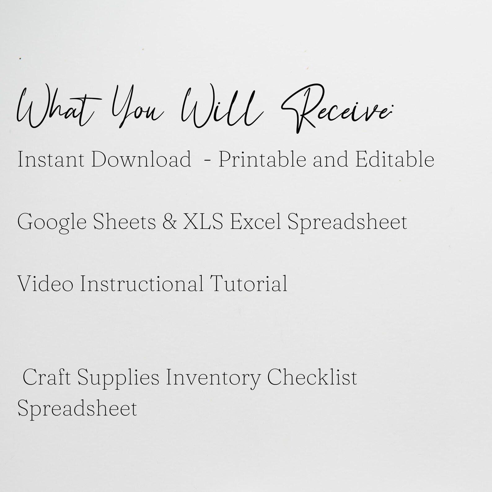 Craft Supplies Inventory Tracker Excel Spreadsheet Crafts Organization ...