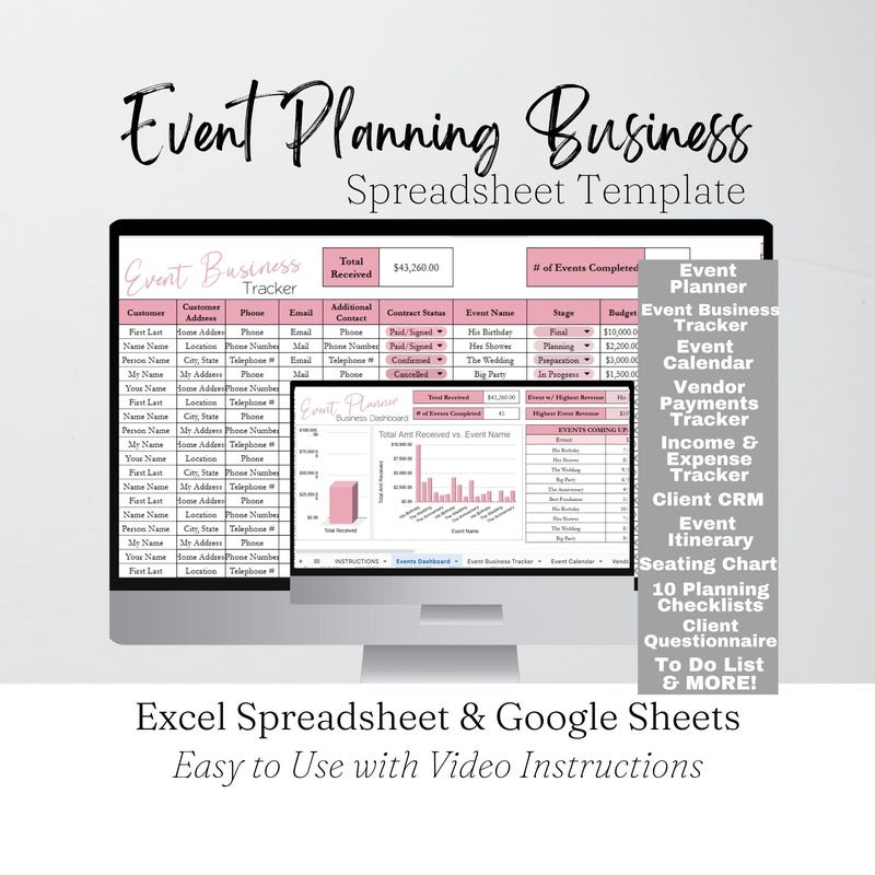 Event Plan Worksheets - Etsy