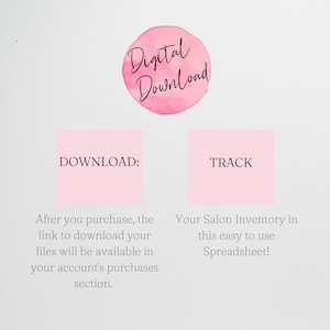 Salon Inventory Template, Salon Inventory Tracker Log, Beauty Salon ...