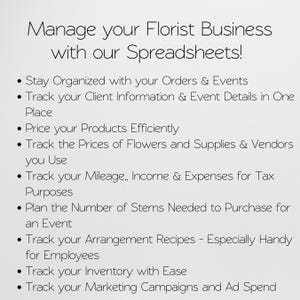 Flower Shop Business Templates, Florist Business Planner, Floral ...