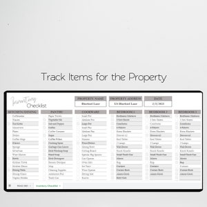 Furniture Inventory Checklist Template, Checklist Inventory Bundle ...