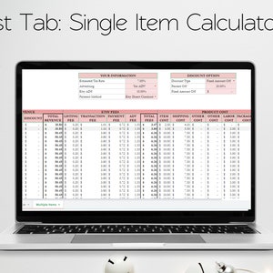 Profit Calculator Spreadsheet Etsy Fee and Profit Calculator 2023 ...