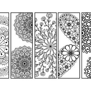 Mandala Coloring Bookmarks – Printable Bookmarks to Color – Relaxing ...