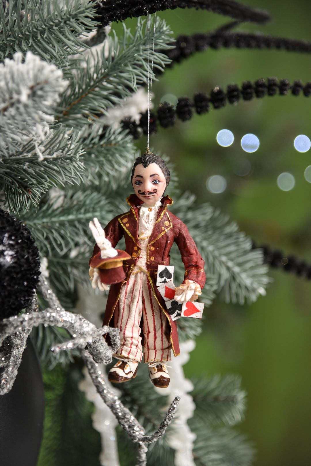 Cotton Christmas Decor Ornament "magician" - Vintage Handmade Technique ...