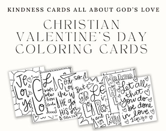 Valentine Printable Coloring Cards Set 2 Bible Verse Valentines ...