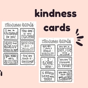 Kindness Coloring Cards: Positive Affirmations, Kids Encouragement (PDF ...