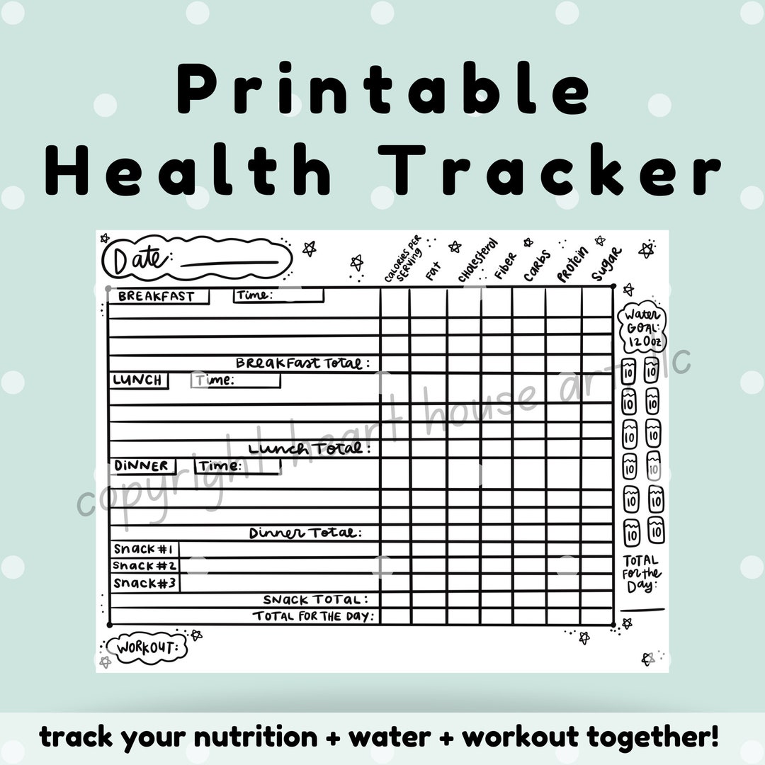 Daily Food Tracker, Macro Log, Printable PDF, Nutrition Tracker ...