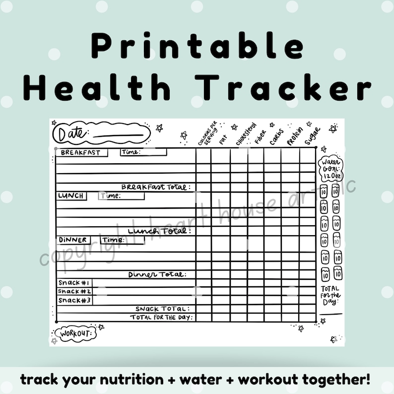 Daily Food Tracker, Macro Log, Printable PDF, Nutrition Tracker ...