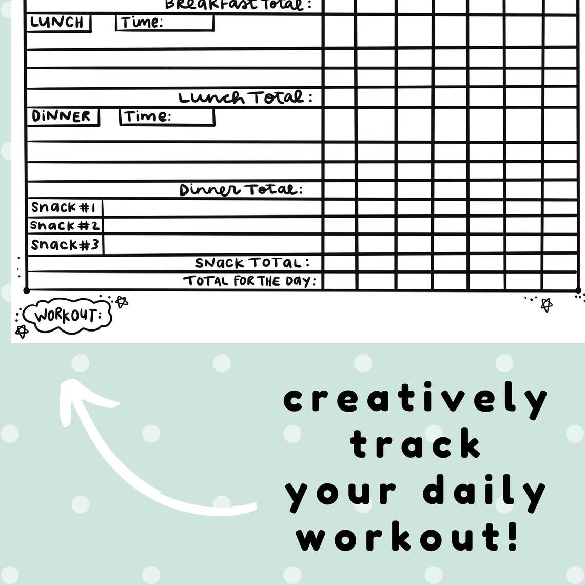 Daily Food Tracker, Macro Log, Printable PDF, Nutrition Tracker ...