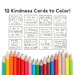 Kindness Coloring Cards: Positive Affirmations, Kids Encouragement (PDF ...