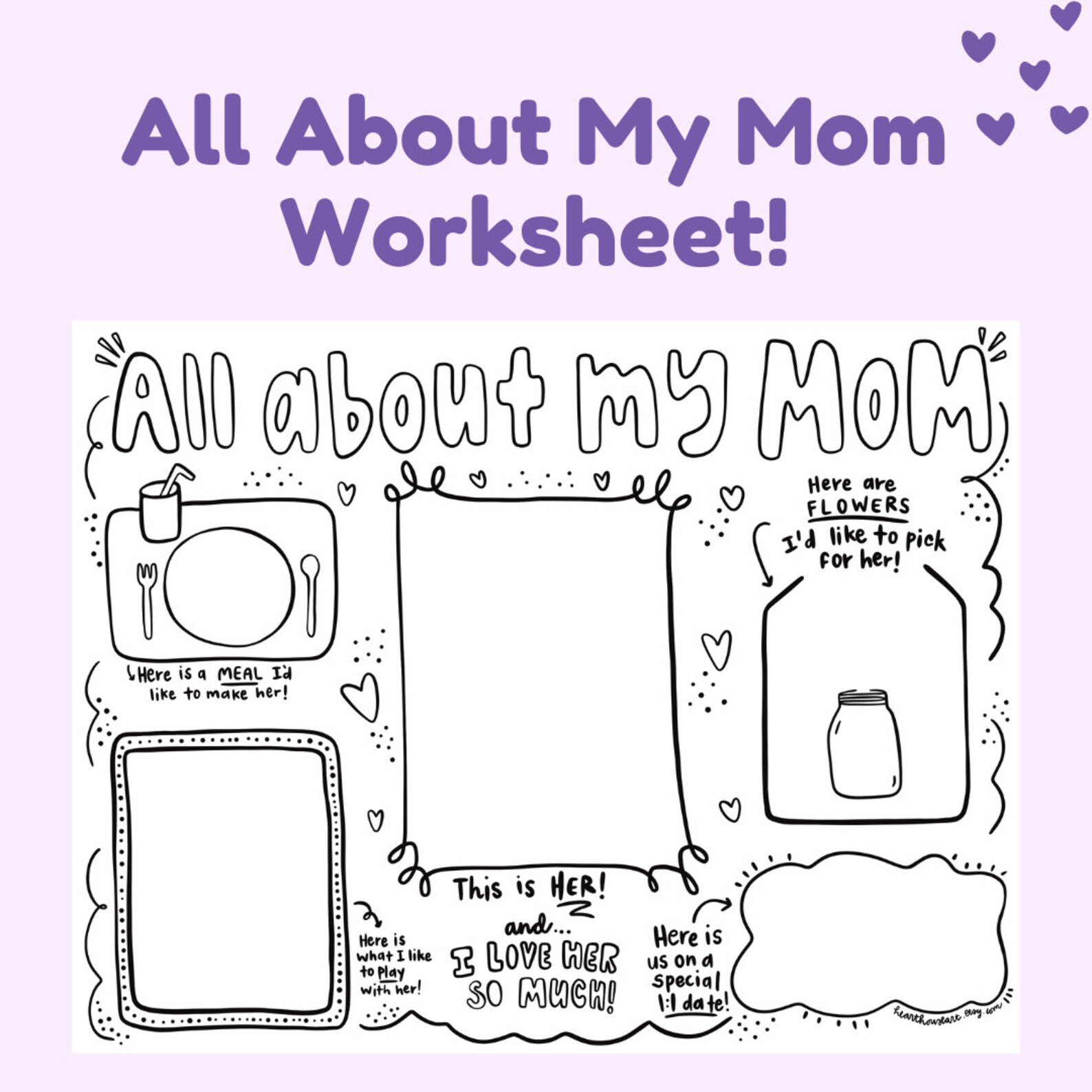 All About My Mom Printable, Mother's Day Craft, Mothers Day Coloring ...