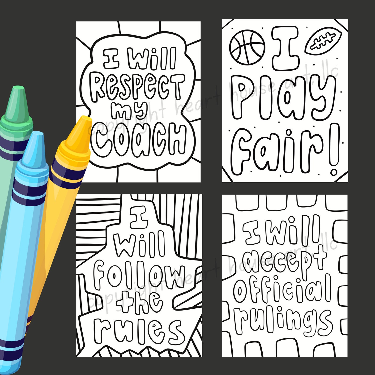 Sports Coloring Pages, Good Sport ,sports Coloring Book, Sportsmanship ...