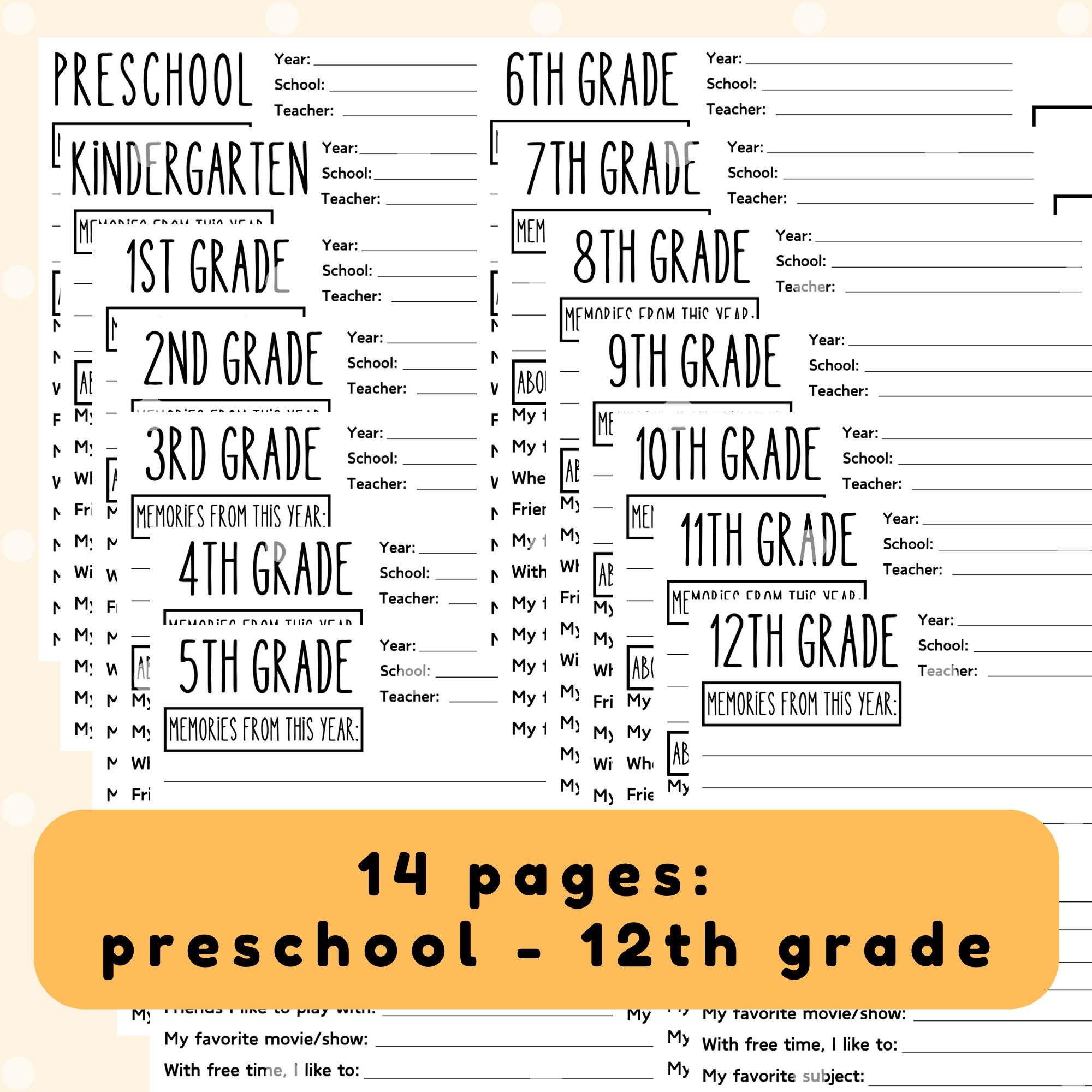 Kids Memory Box Filing System: Milestone Tote Labels (printable PDF) - Etsy