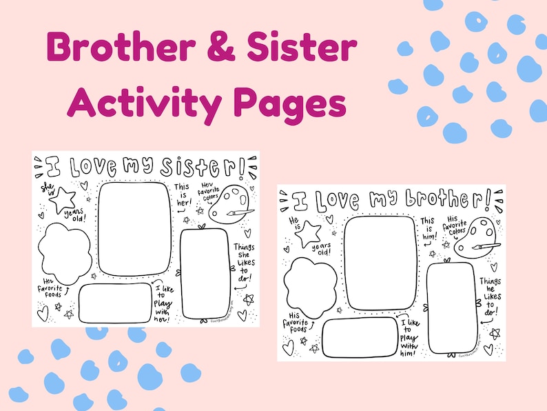 All About My Brother and Sister Printable, Siblings Day Printable ...