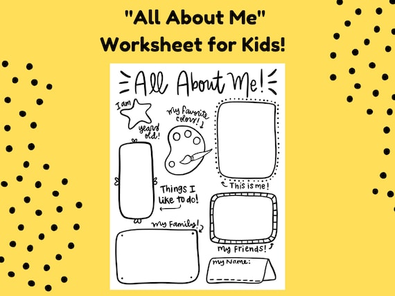 All About Me Preschool Printable Poster