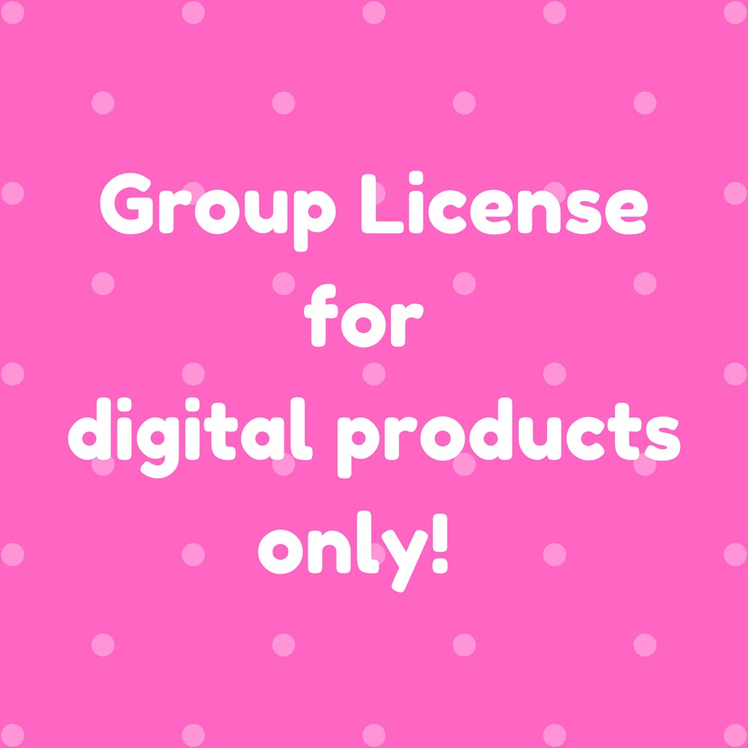 Group License for Digital Downloads - Etsy