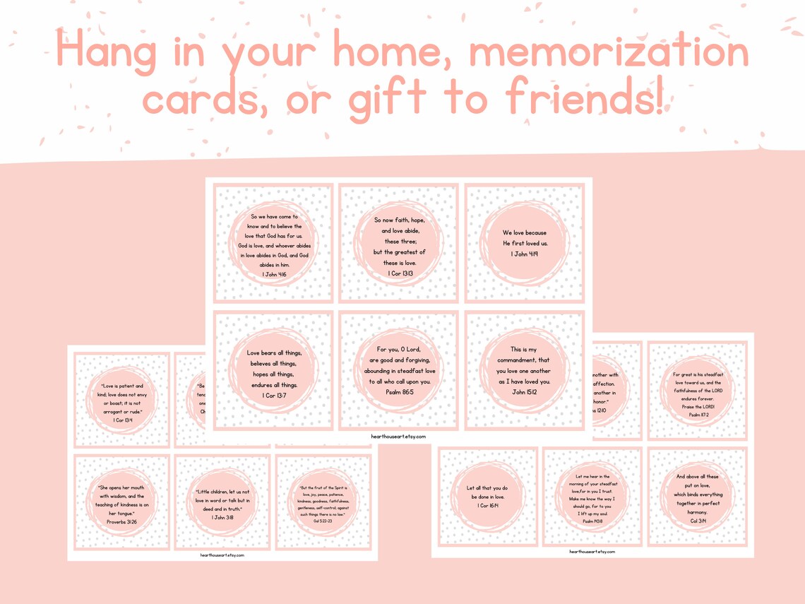 Scripture Cards, Printable Bible Verse Cards, Christian Scripture ...