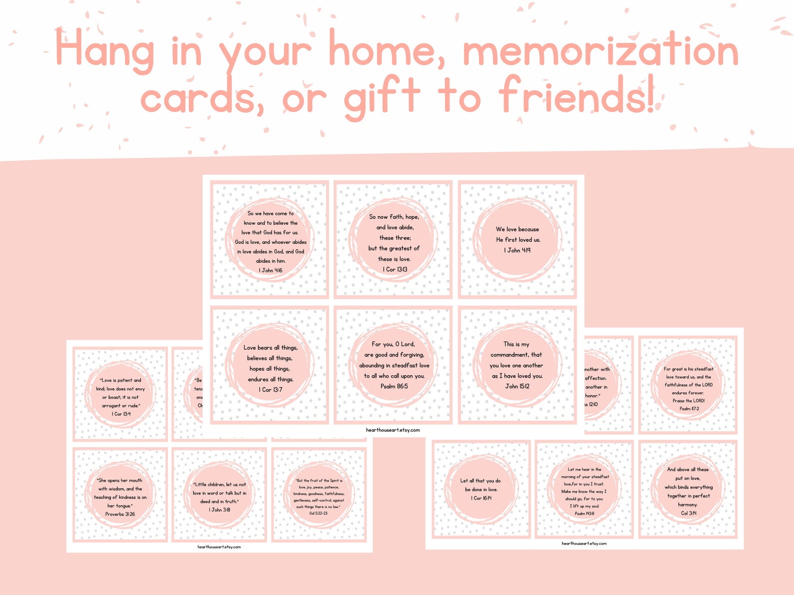 Scripture Cards, Printable Bible Verse Cards, Christian Scripture ...