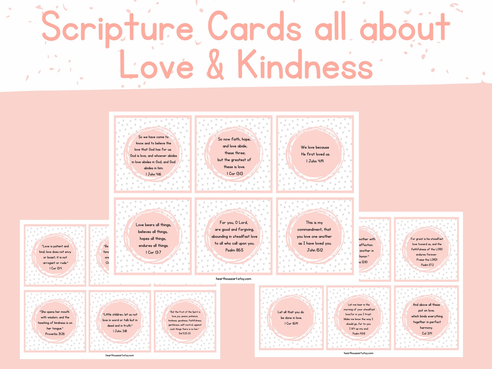 Scripture Cards, Printable Bible Verse Cards, Christian Scripture ...