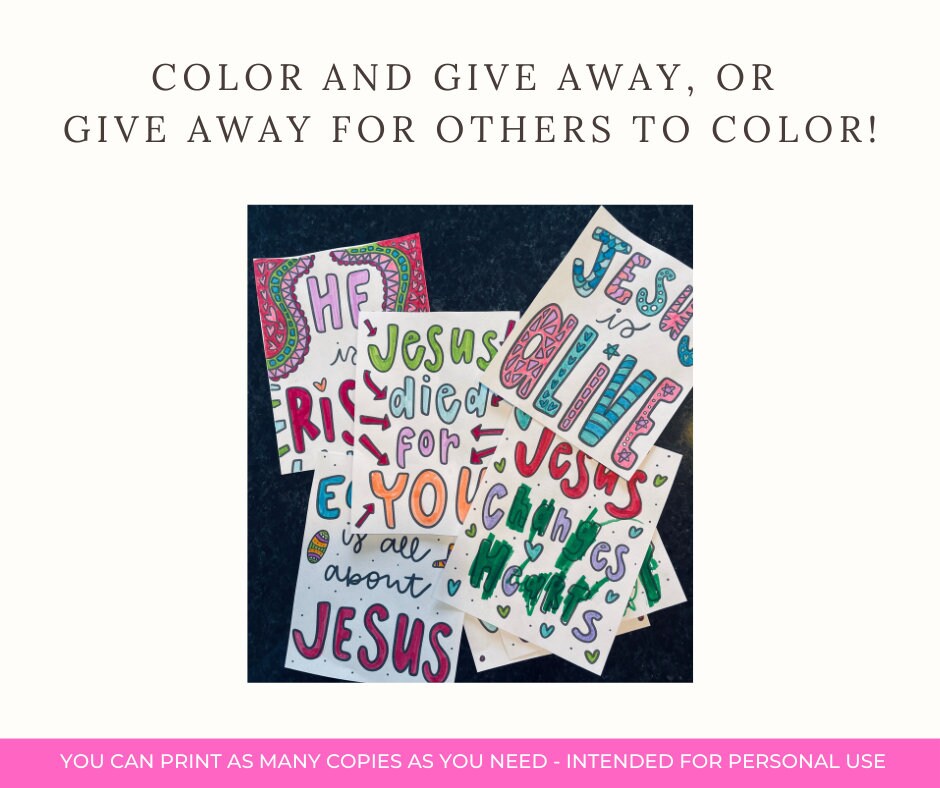Easter Scripture Cards, Bible Verse Easter, Christian Coloring Cards ...