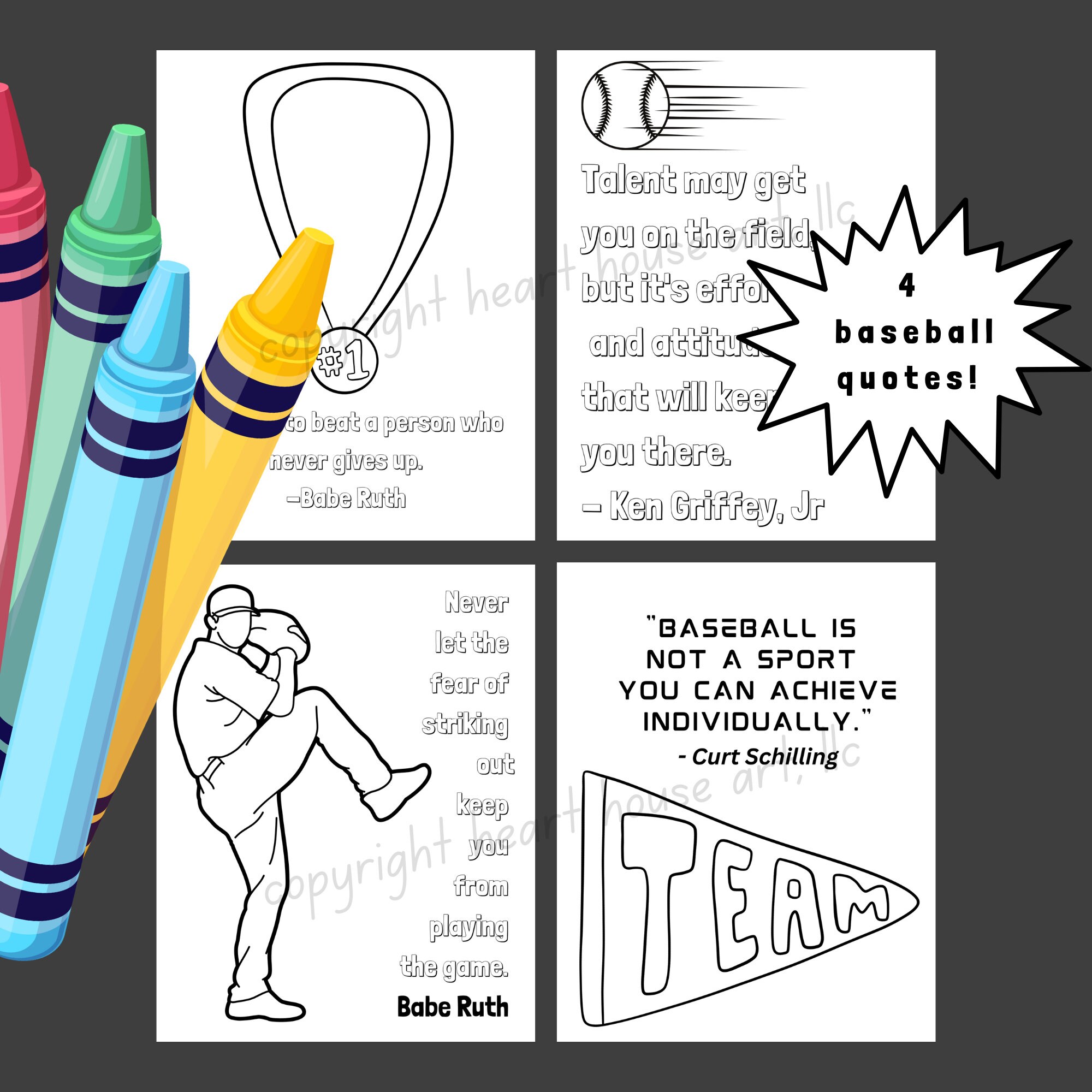 Baseball Coloring Book, Baseball Coloring Pages, Baseball Activity ...