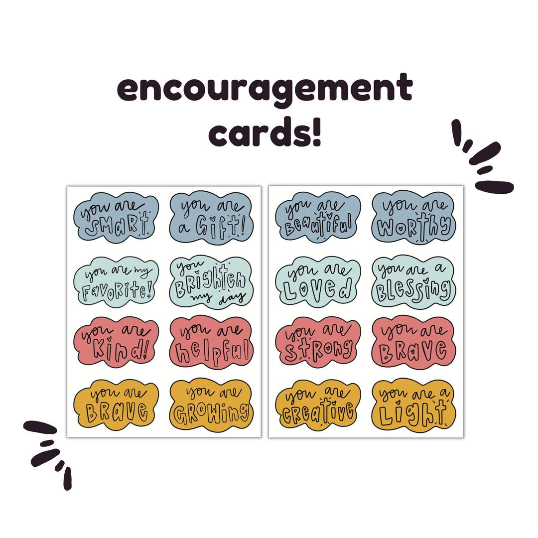 Printable Kindness Cards: Positive Affirmations for Kids (PDF) - Etsy