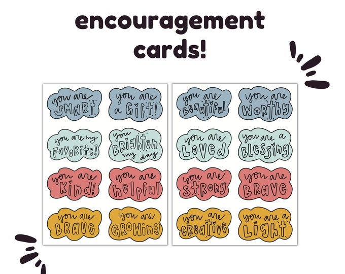 Printable Kindness Cards for Kids: Positive Affirmations, Lunchbox ...