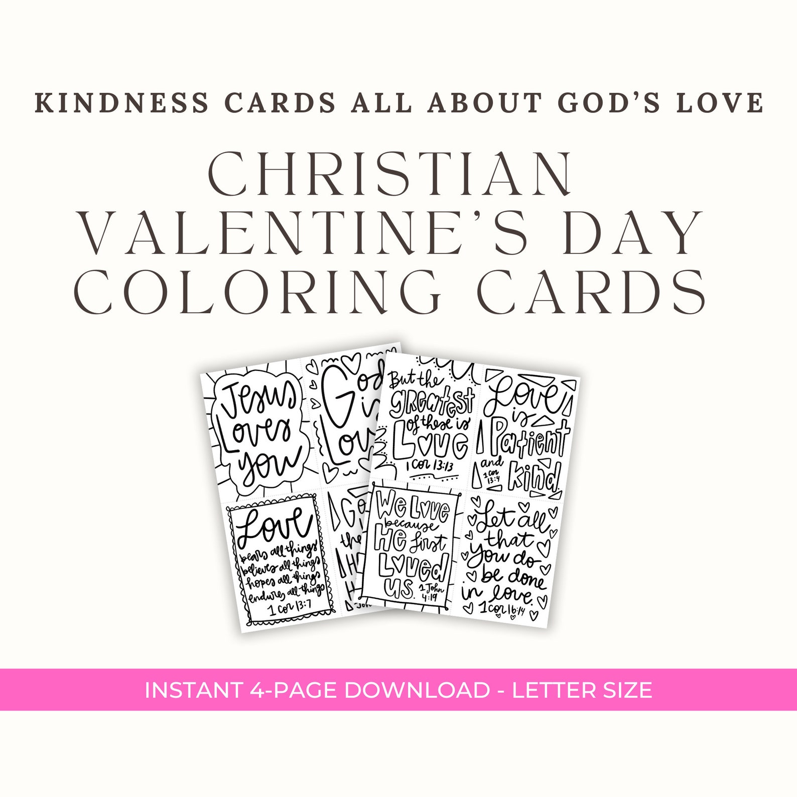 Bible Verse Valentine, Christian Valentine Cards, Kindness Cards ...