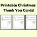 Printable Christmas Thank You Cards, Christmas Thank You Cards for Kids ...