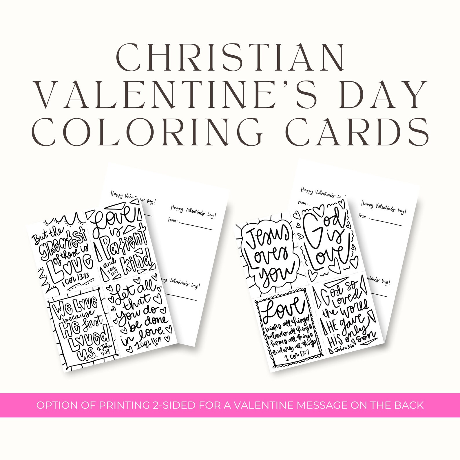 Bible Verse Valentine, Christian Valentine Cards, Kindness Cards ...
