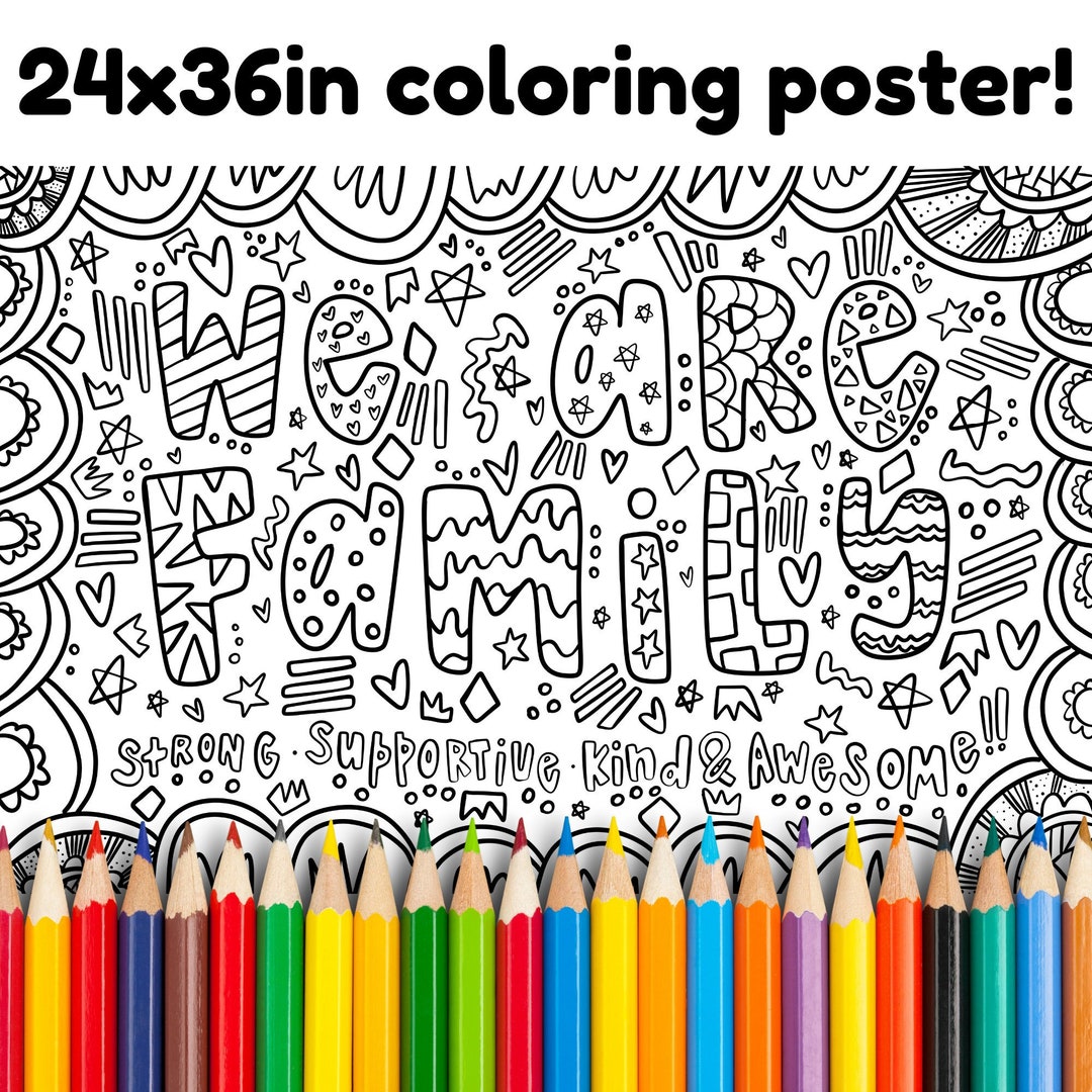 Giant Coloring Page Huge Coloring Poster Download Giant - Etsy