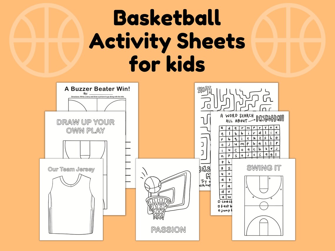 Basketball Printable, Basketball Coloring Pages, Basketball Sheet ...