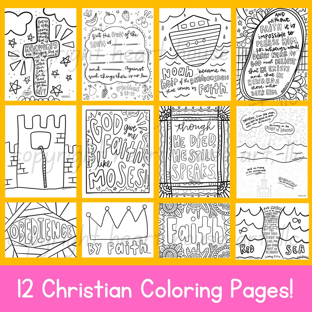 Christian Coloring Pages for Kids: Bible Verse Art (PDF) - Etsy UK