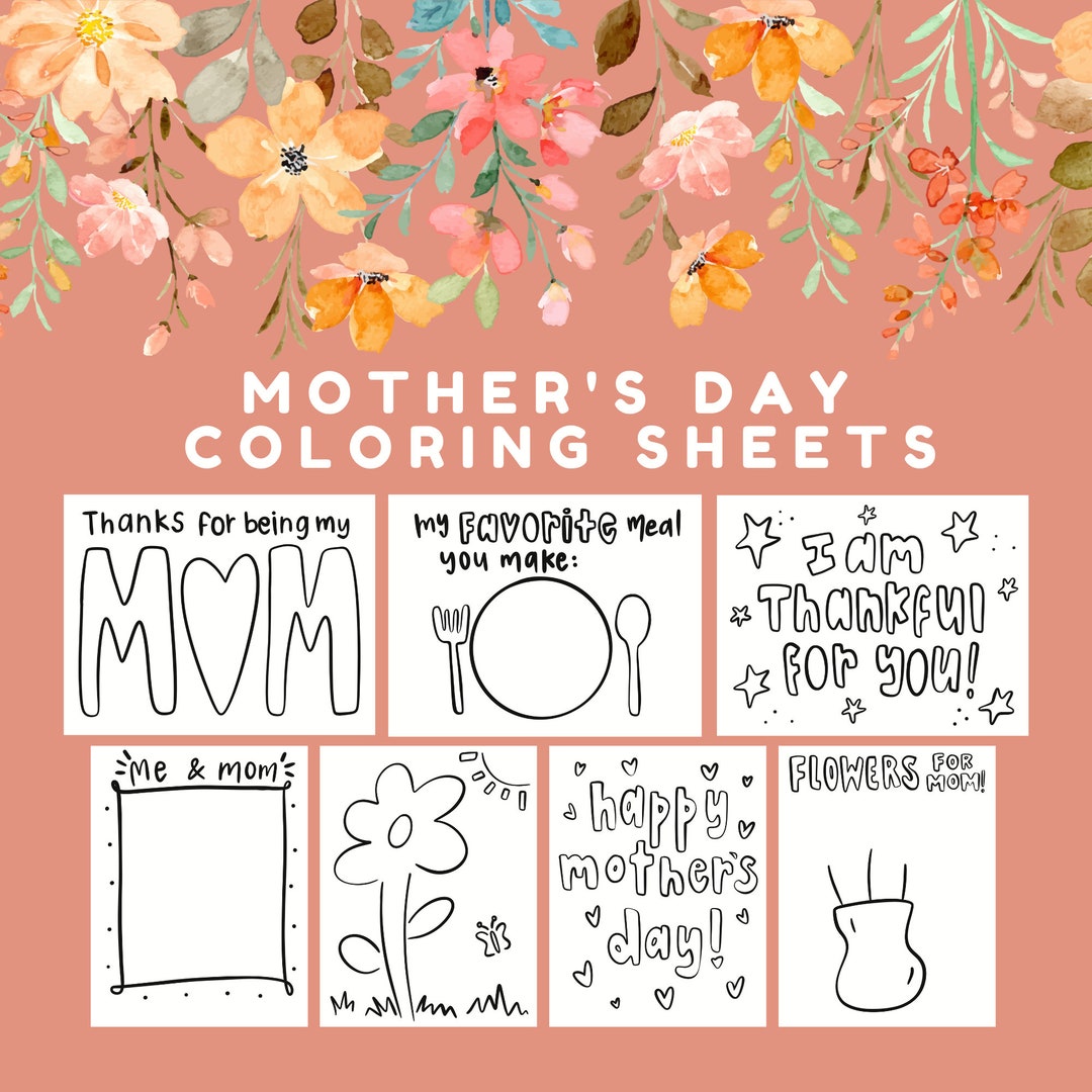 Mother's Day Coloring Pages, Mother's Day Activity for Kids, Mothers ...