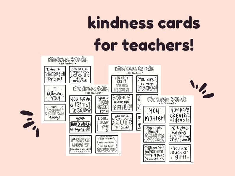 Kindness Coloring Cards for Kids: School Compliment & Affirmation Cards ...