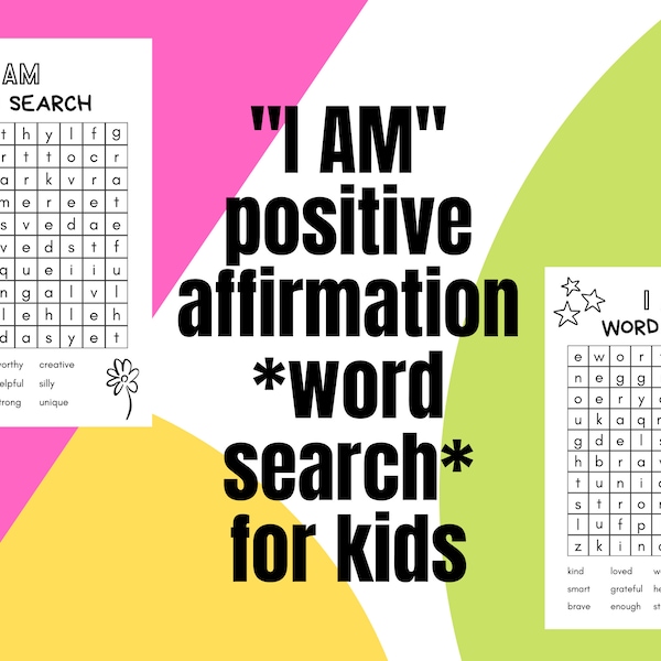 Affirmation Word Search - Etsy