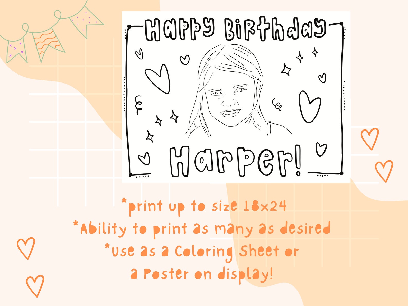 Birthday Poster Kids Birthday Printable Personalized - Etsy