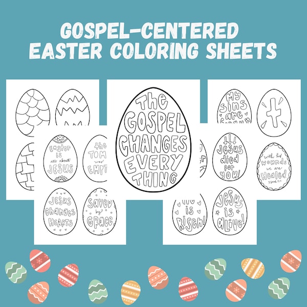 Religious Easter Coloring Sheets - Etsy