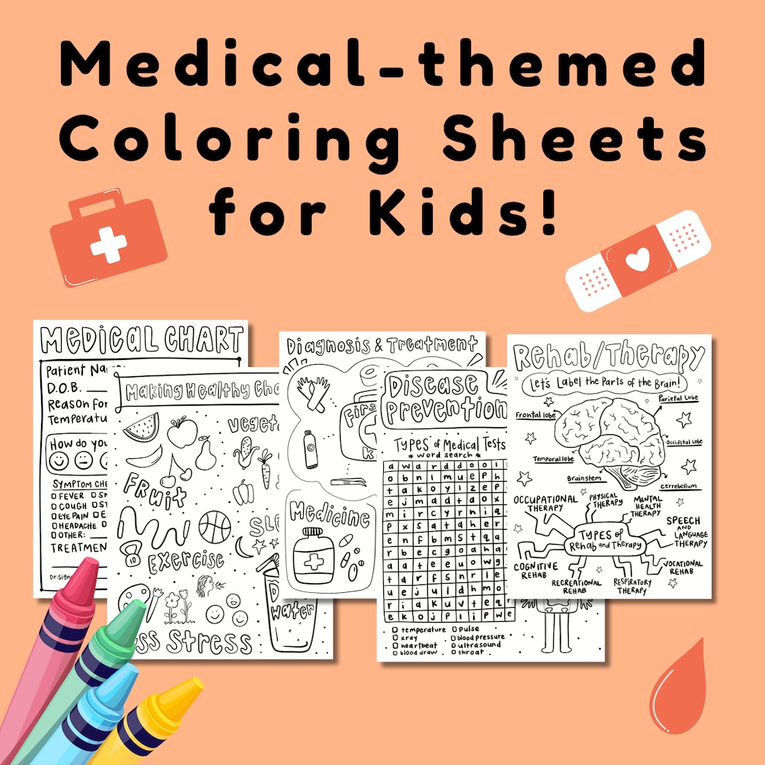 Doctor Coloring Pages: Kids Health Education (PDF) - Etsy UK