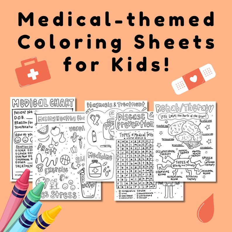 Doctor Coloring Page, Instant Download Medical/nurse Coloring Pages ...