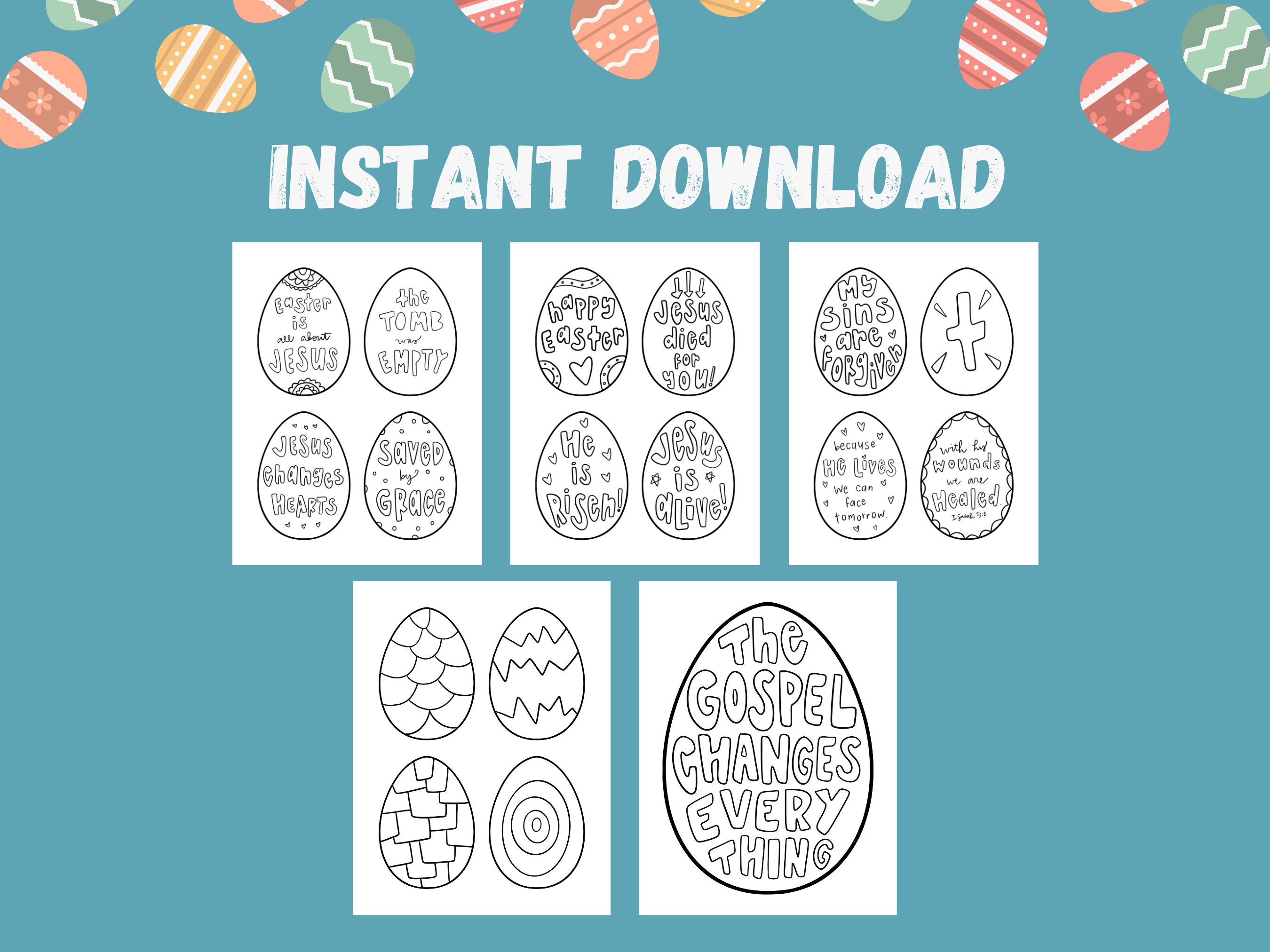 Printable Christian Easter Coloring Pages: Biblical Easter Crafts ...