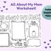 All About My Mom Printable, Mother's Day Craft, Mothers Day Coloring ...