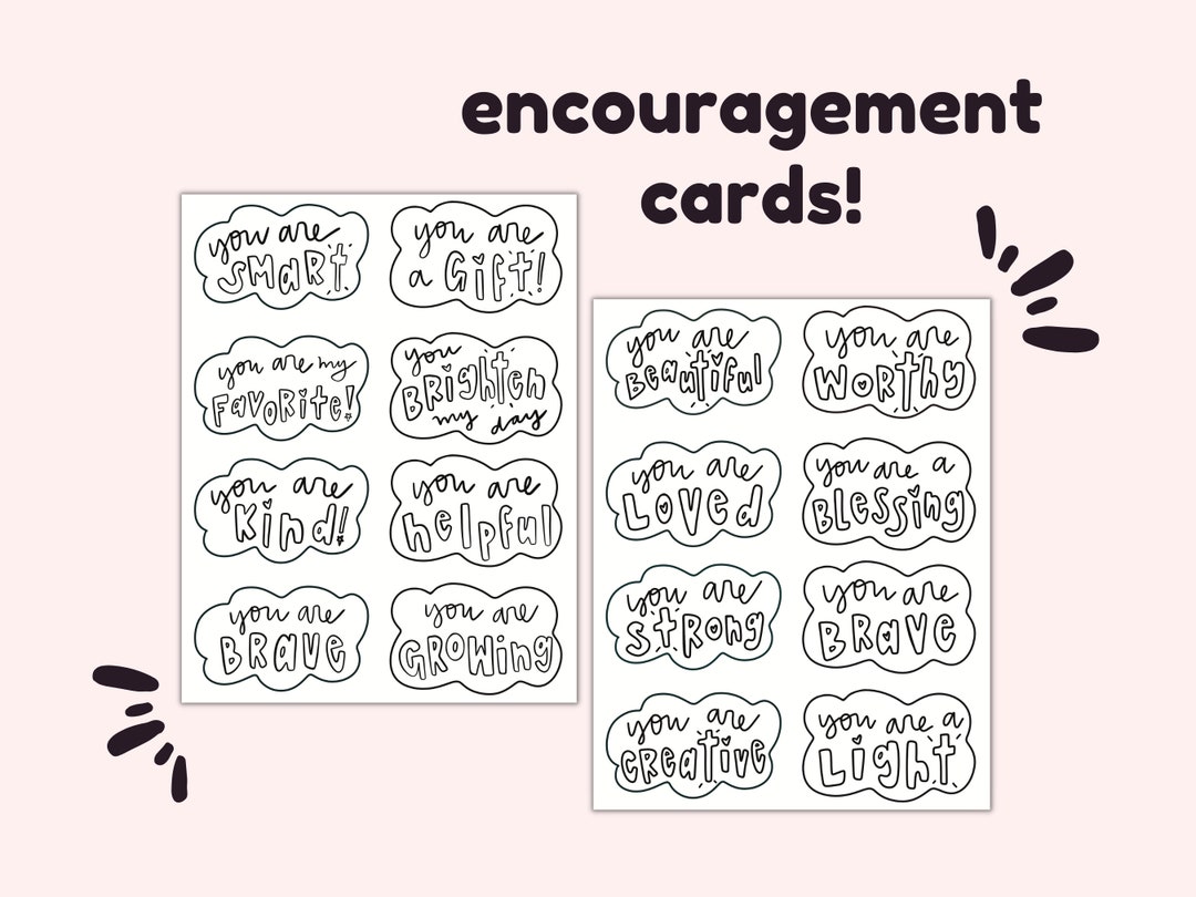 Kindness Cards, Encouragement Cards, Printable Kindness Cards, Positive ...