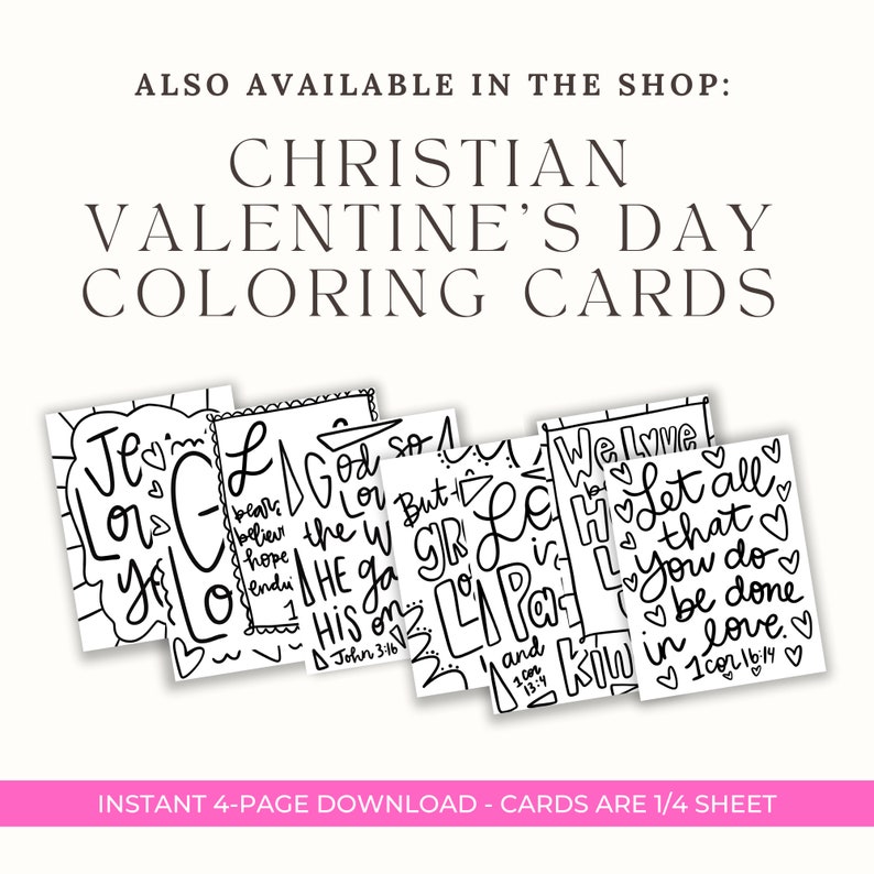 Christian Valentine's Day Activity Sheet for Kids, Scripture Valentine ...