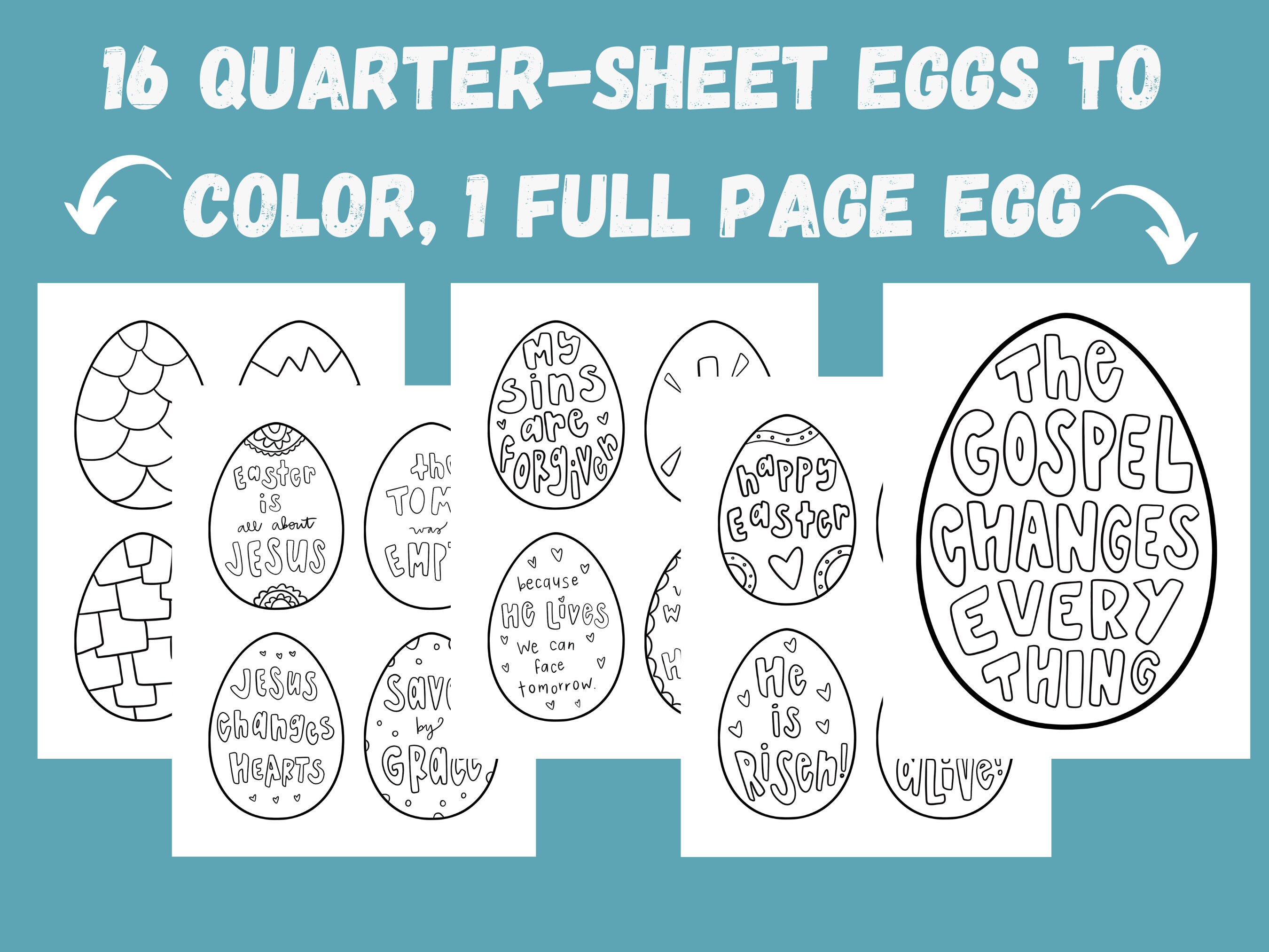Printable Christian Easter Coloring Pages, Easter Coloring Sheets ...