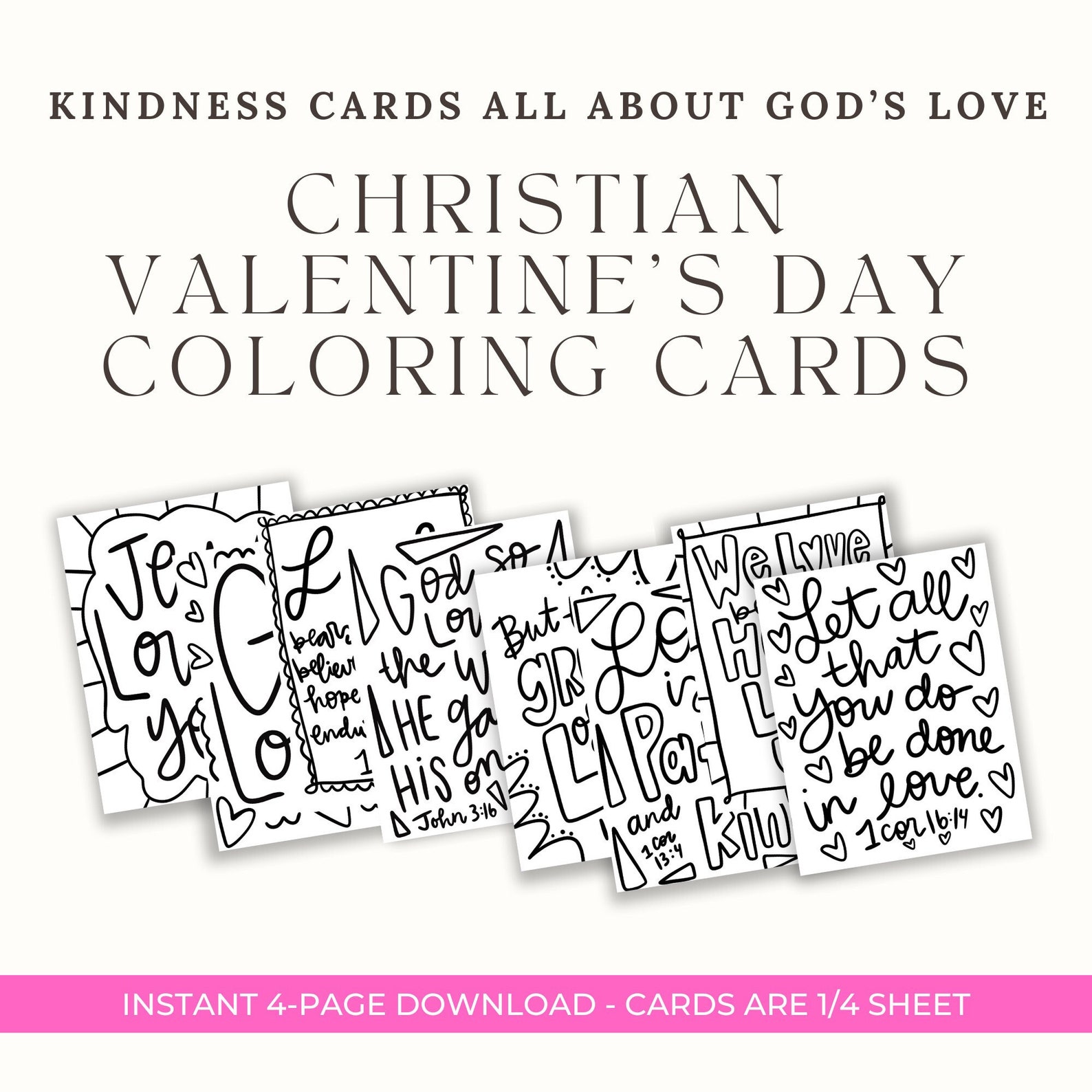 Bible Verse Valentine, Christian Valentine Cards, Kindness Cards ...